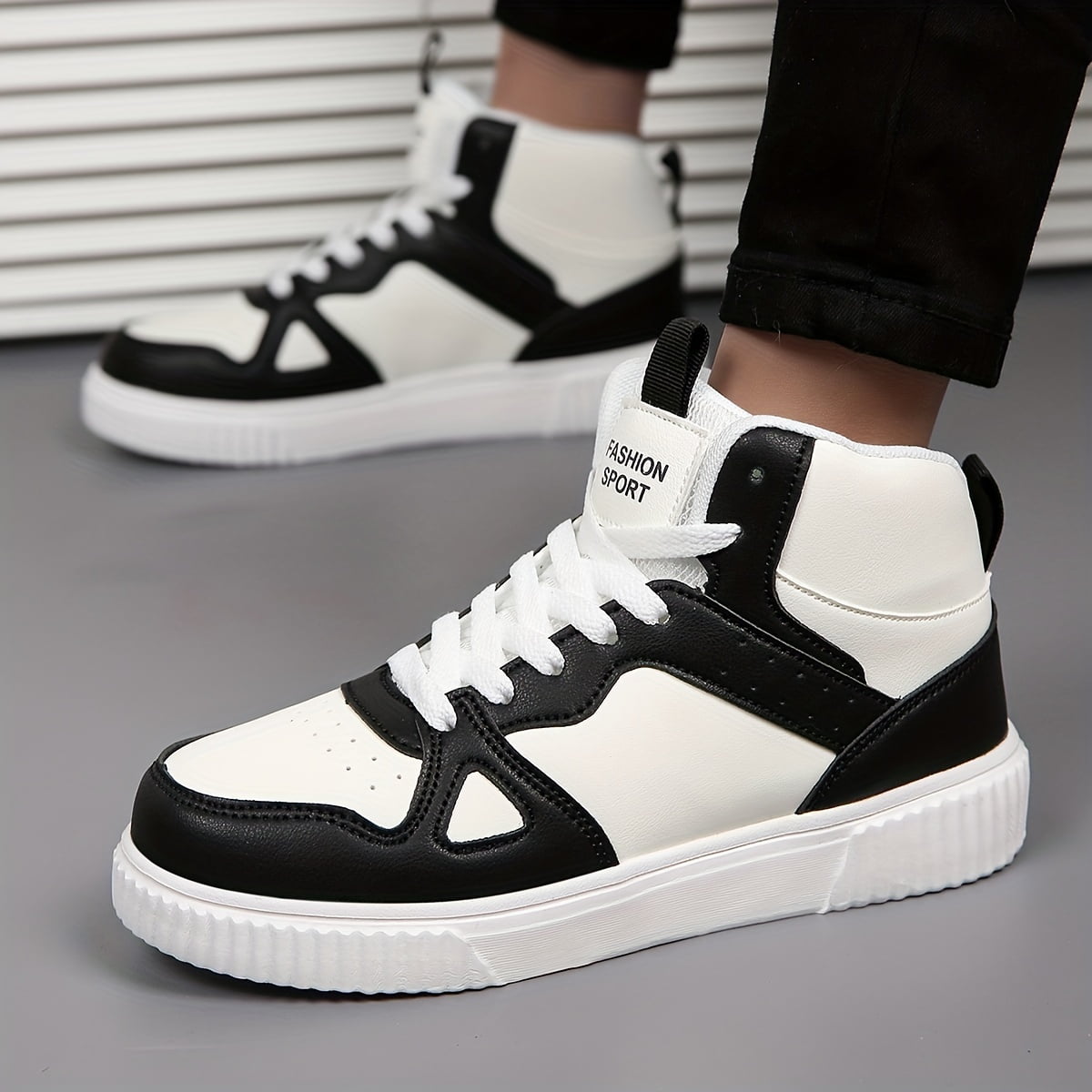 FLTHDD Women‘s Fashion High-Top Sneakers Comfortable Trendy Lace Up ...