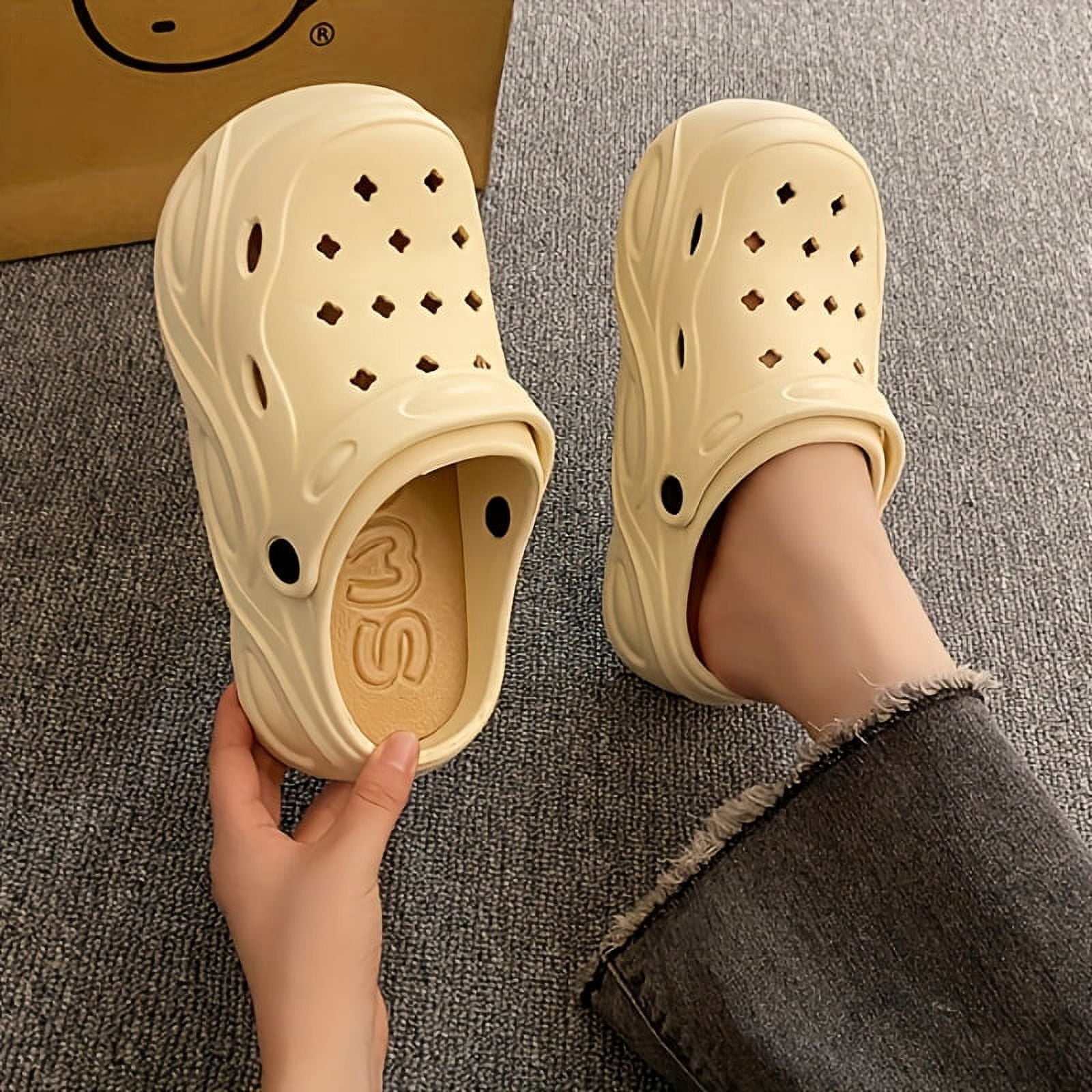 FLTHDD Women‘s Trendy Solid Color Clogs Stylish Hollow Out Platform ...