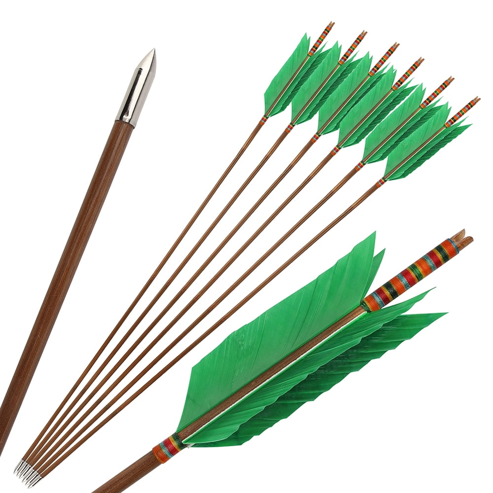 FLU FLU AMEYXGS Archery Bamboo Arrow Handmade for Traditional Longbow ...