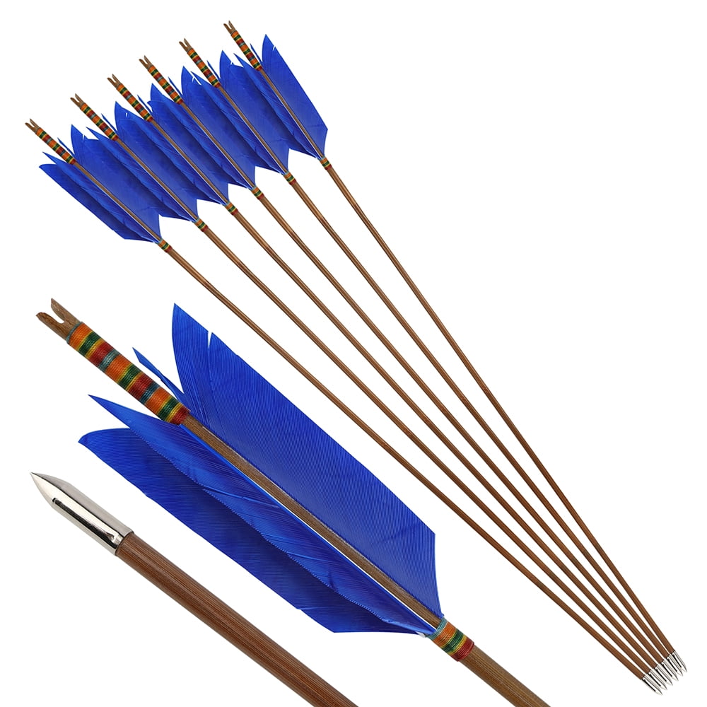 FLU FLU AMEYXGS Archery Bamboo Arrow Handmade for Traditional Longbow ...