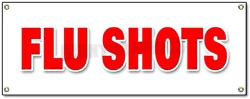 FLU Shots Banner Sign Medical Walk in Clinic Signs Shot - Walmart.com