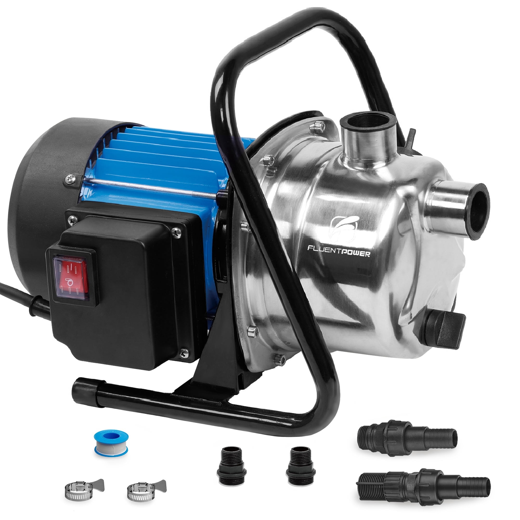 FLUENTPOWER 1HP Portable Sprinkler Booster Pump, Electric Shallow Well ...