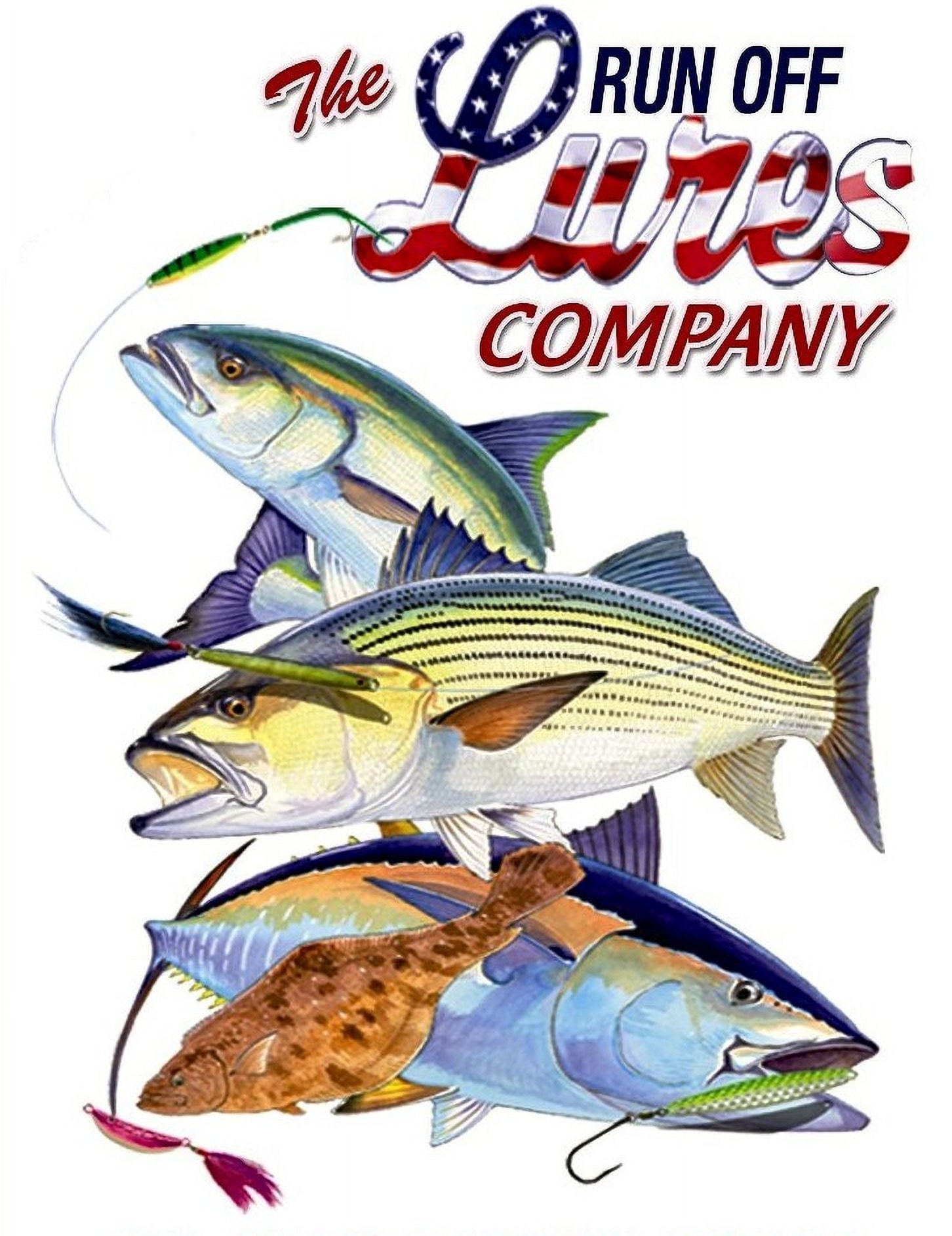 Tsunami Fluke Rig Bucktail Green Fishing Lure with VMC Hooks and 30 ...