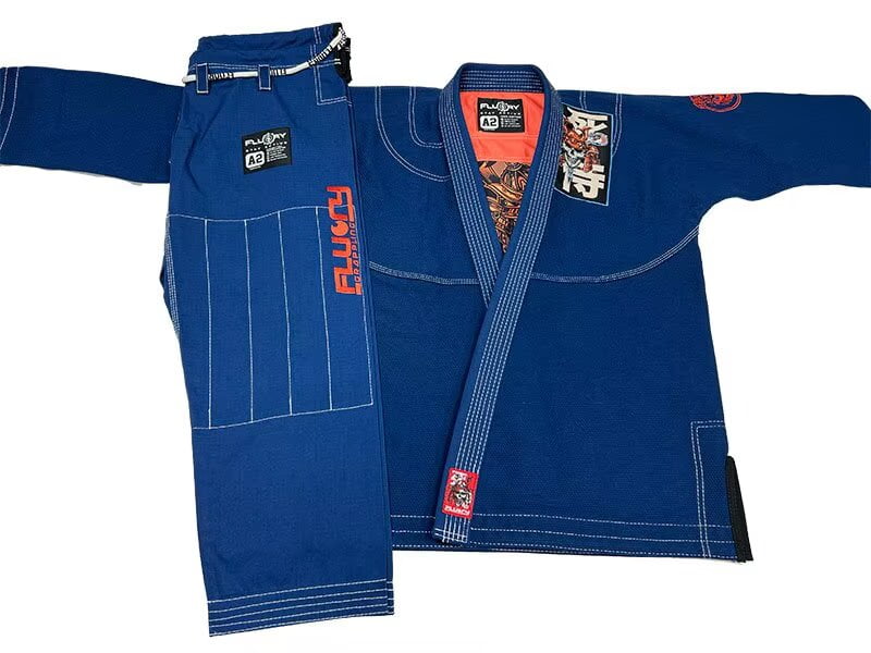 FLUORY Adult All Around Brazilian Jiu Jitsu BJJ Gi with Text Embroidery ...