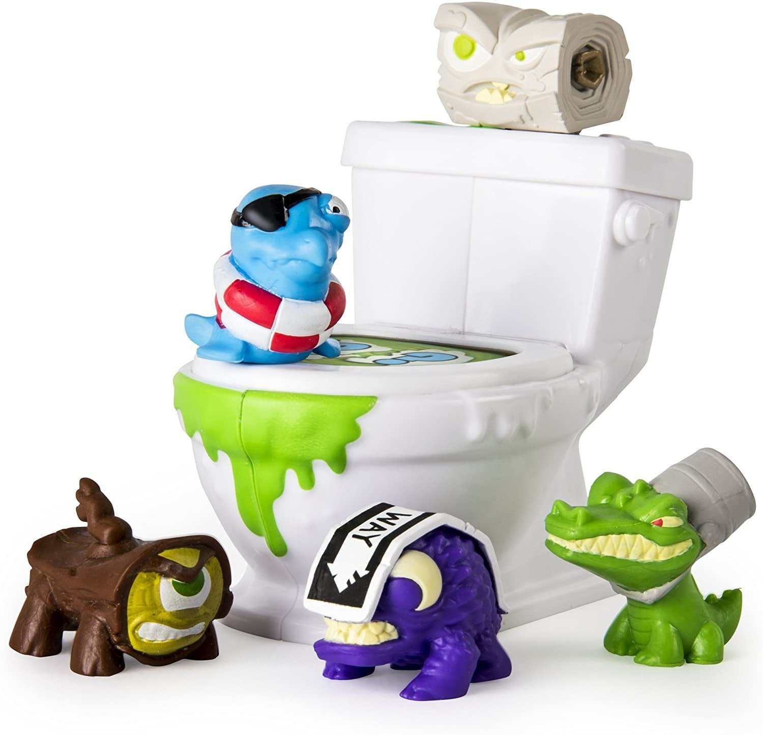 FLUSH FORCE - Series 1 - Filthy 5 Pack Collectible Figures Color/Styles ...