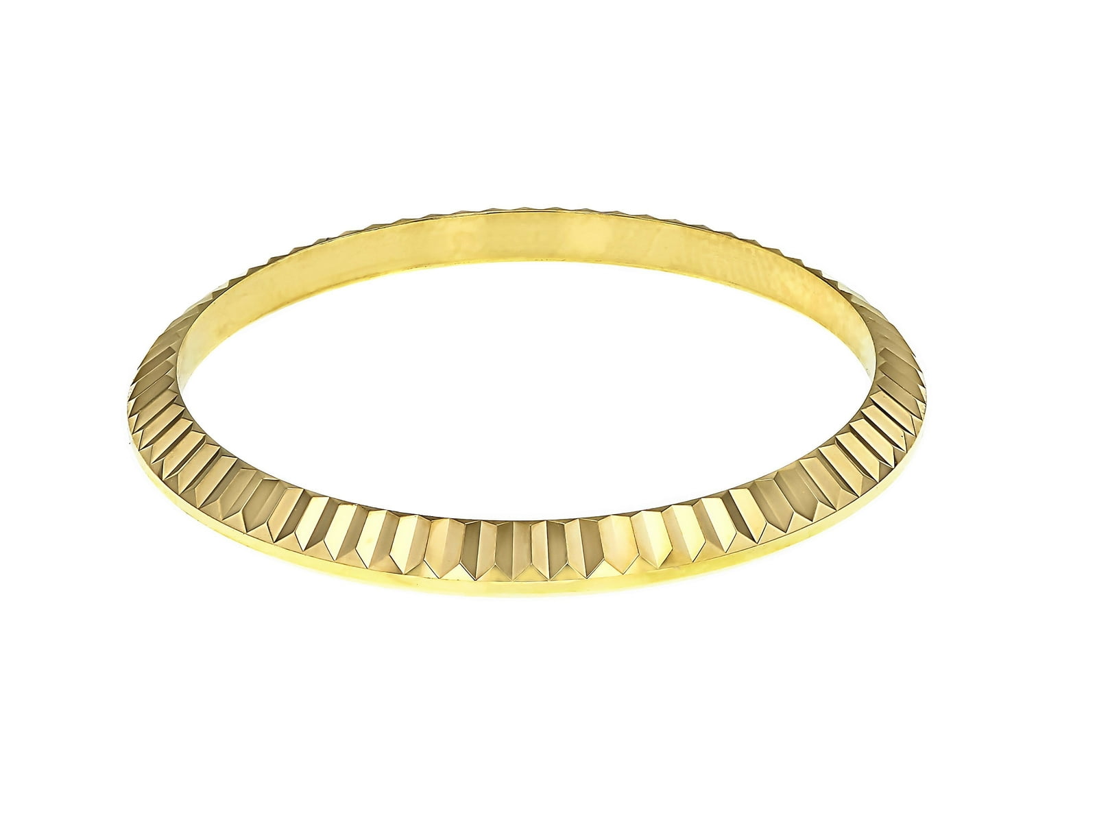 FLUTED BEZEL FOR 34MM ROLEX DATE 14K REAL GOLD 1500 1503 1505 5501 5700 ...