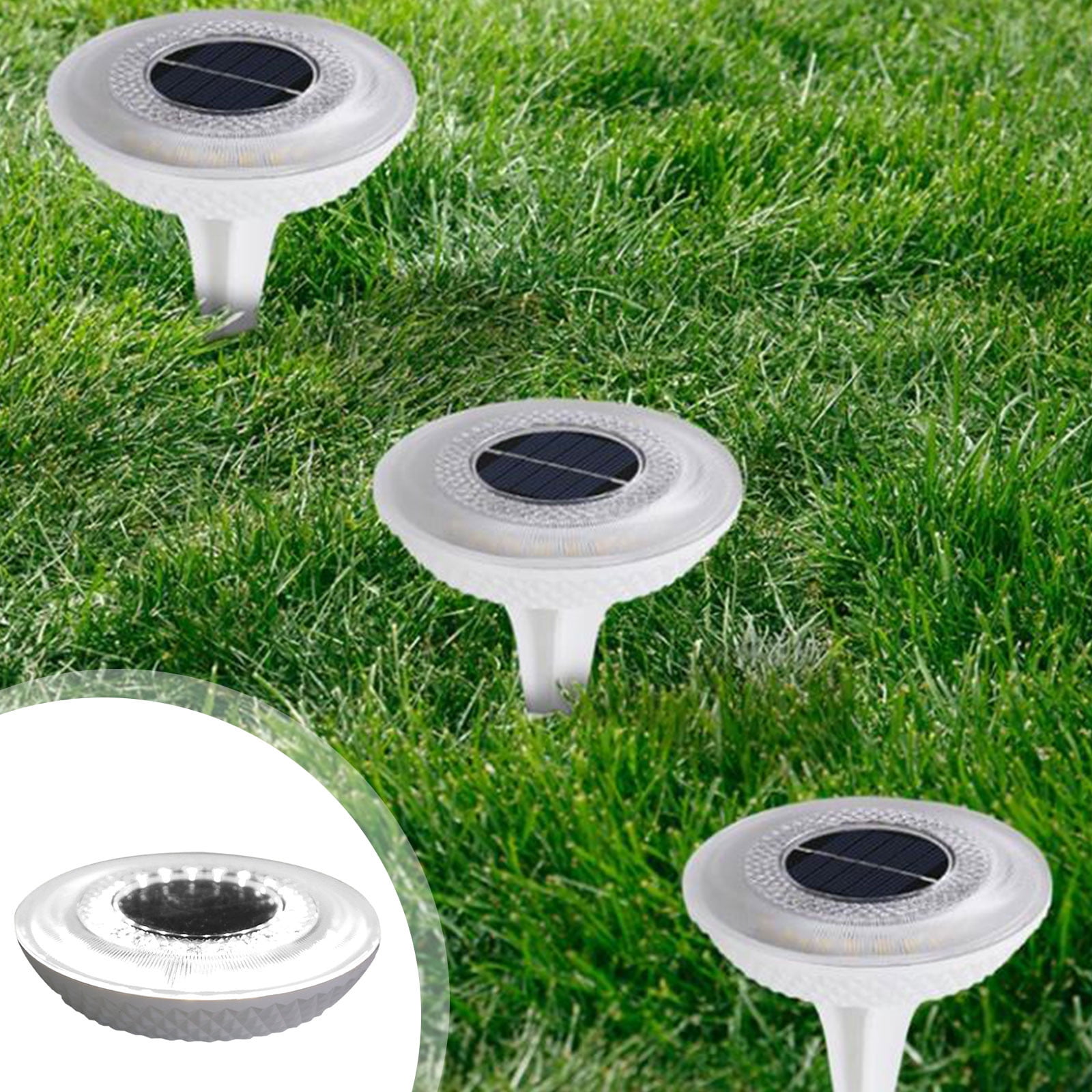 FLVPOV Illuminate Your Outdoor Landscape: Solar-Powered In-Ground Disk ...