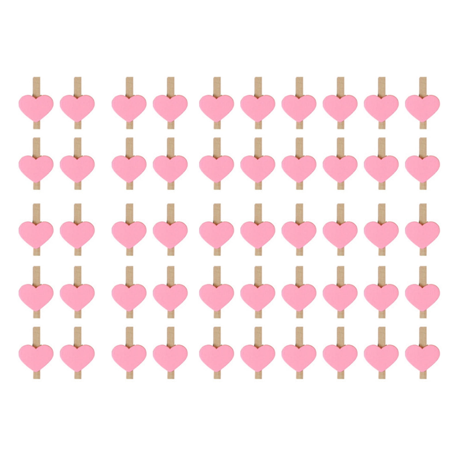 FLW 50Pcs Mini Pegs Photo Banner Clips Wooden Clothespins Kids DIY ...
