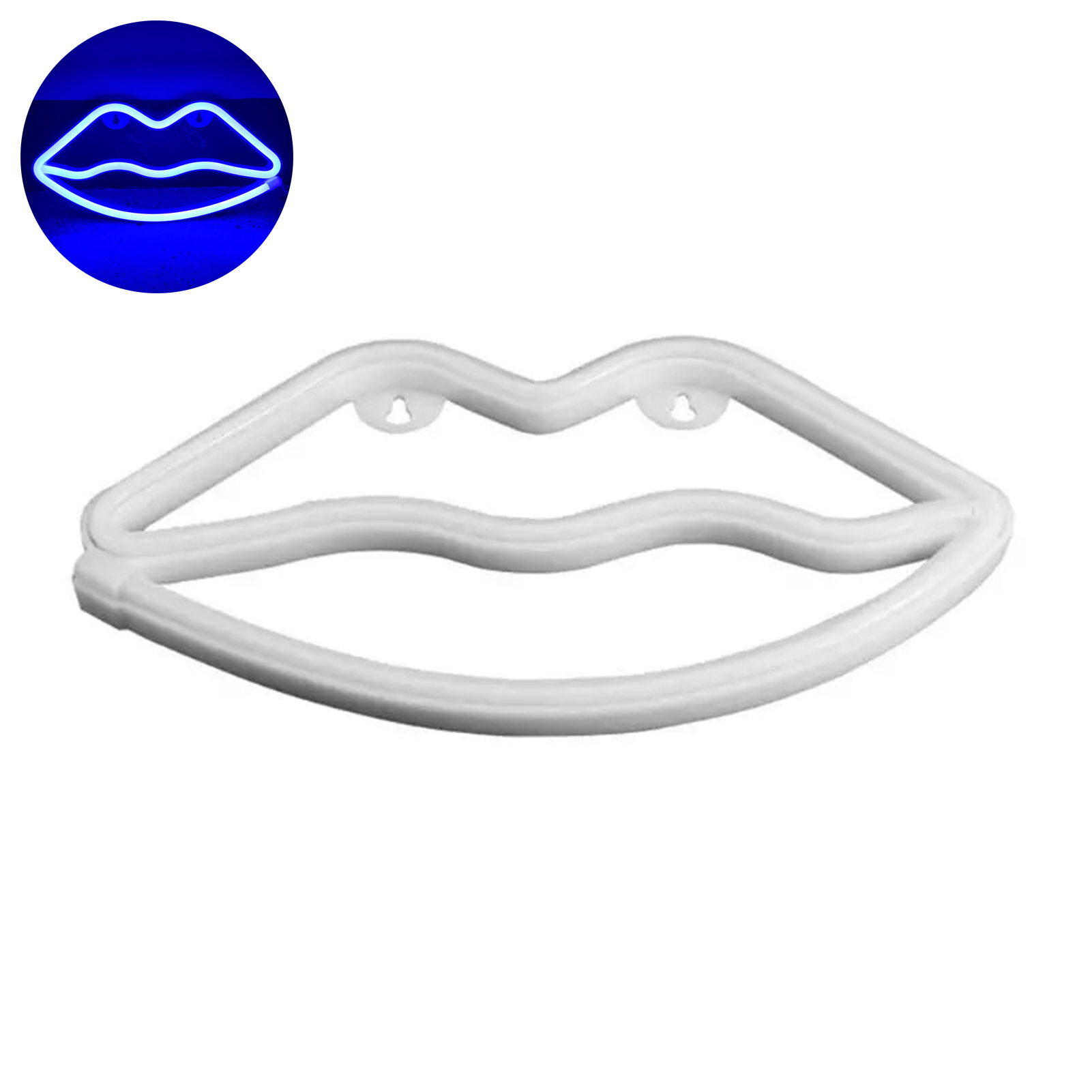 FLW Neon Light Eye-catching Lips Shaped LED Neon Sign Wall Light Room ...
