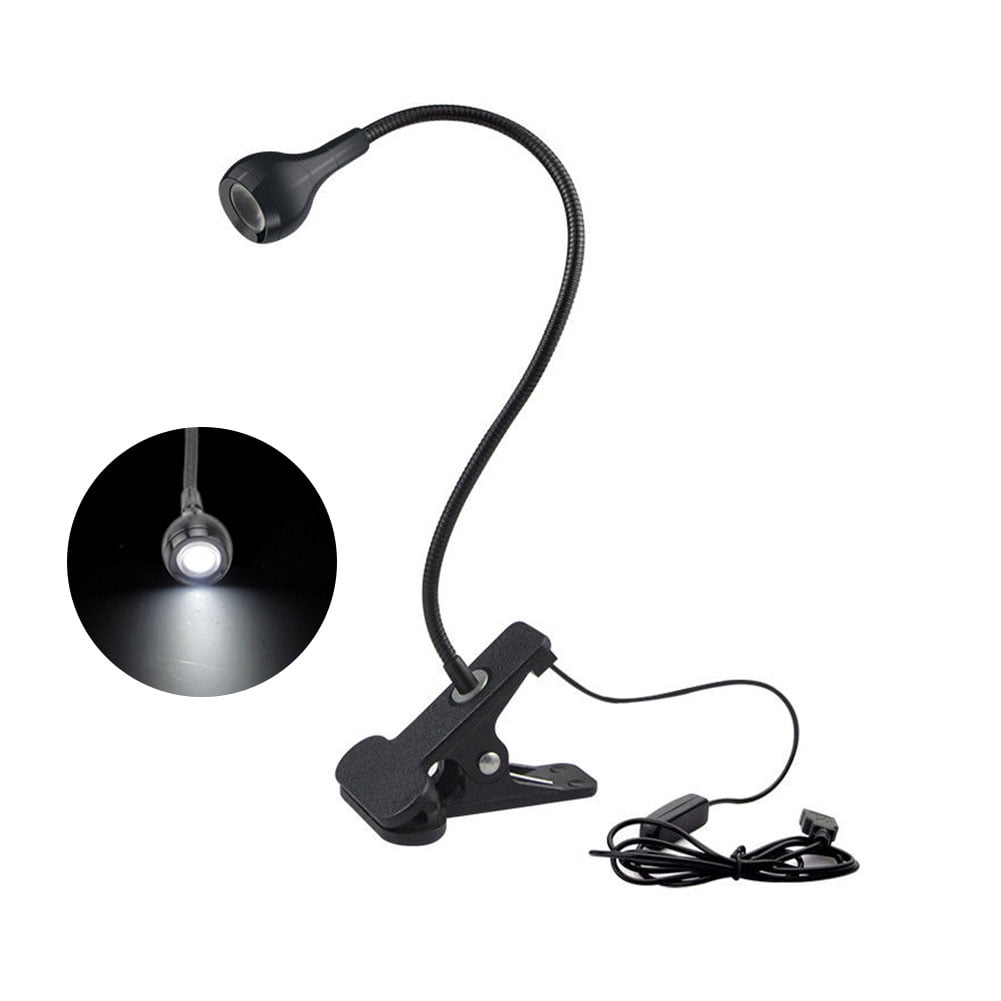 FLW USB Rechargeable Clip-on Desktop LED Light Computer Reading Lamp ...