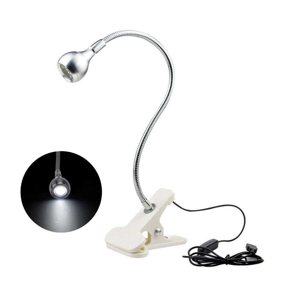 FLW USB Rechargeable Clip-on Desktop LED Light Computer Reading Lamp ...