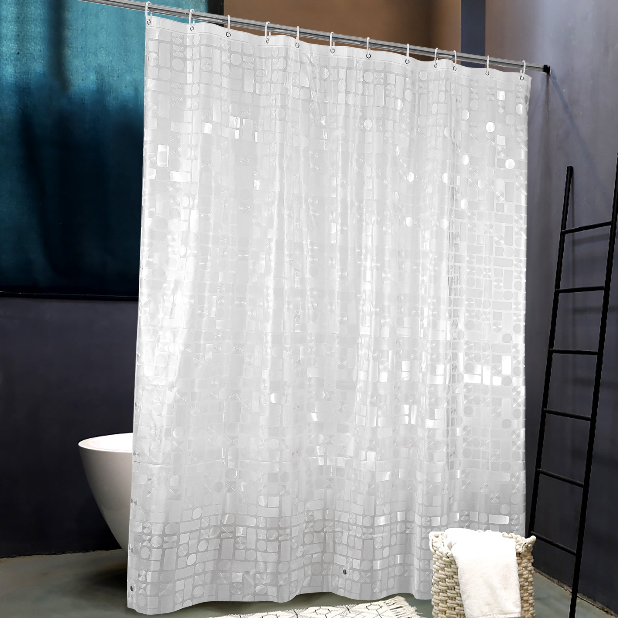 Flxxie EVA Shower Curtain Liner, Water Repellent Shower Curtain for ...