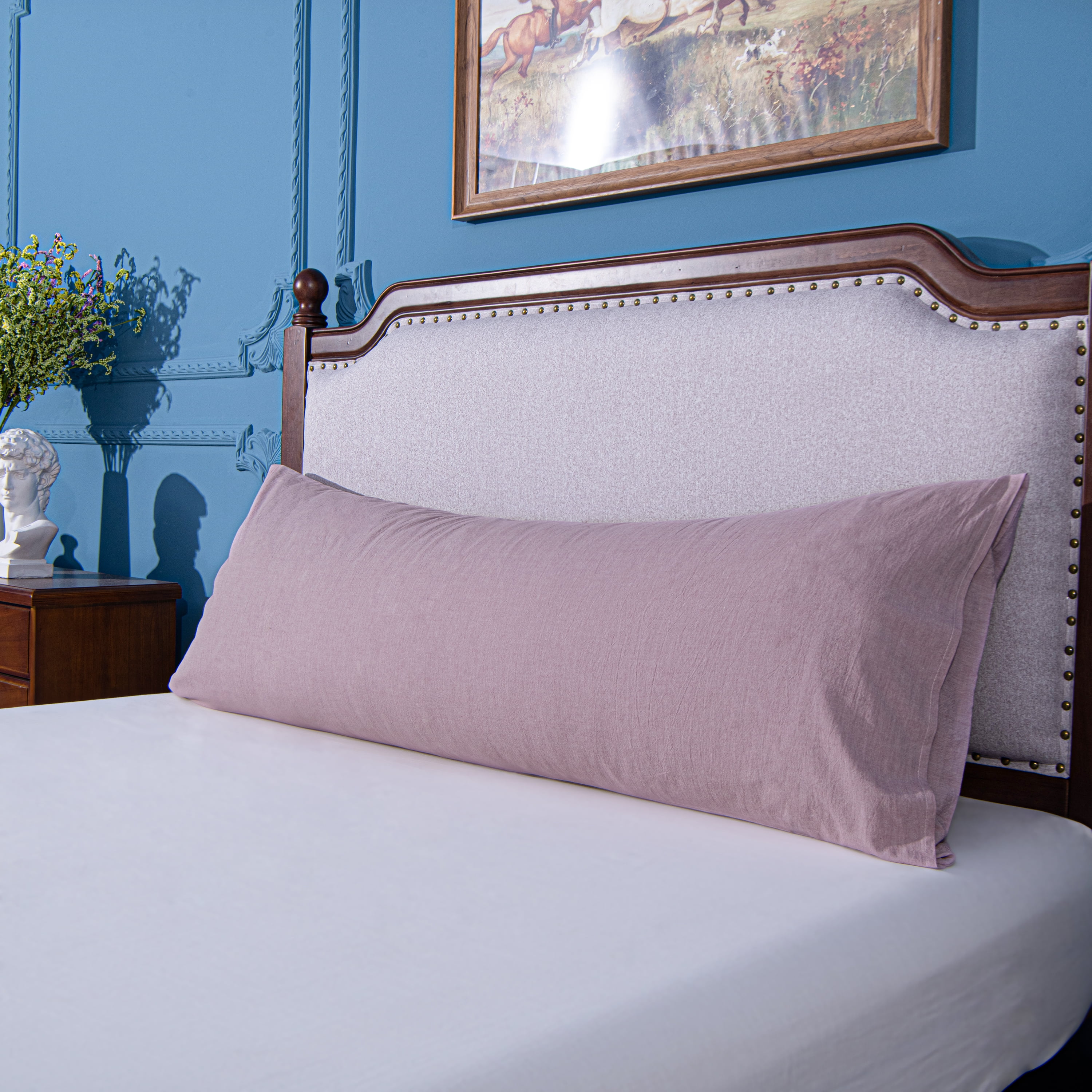 FLXXIE Washed Cotton Body Pillowcase Ultra Soft Fast Sweat Absorption ...