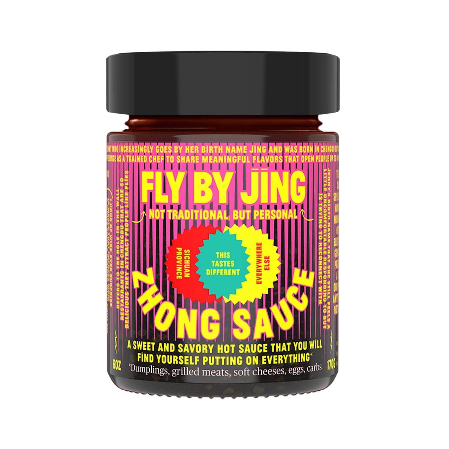 FLY BY JING Zhong Sauce, Deliciously Sweet and Spicy Sichuan Sauce, All-Natural and Vegan ...