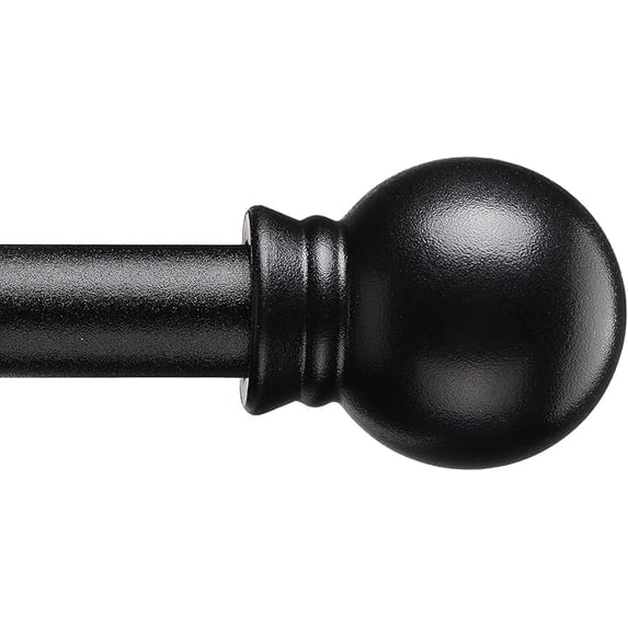 FLY HAWK Black Curtain Rods for Windows 30" to 44", 5/8 Inch Small ...
