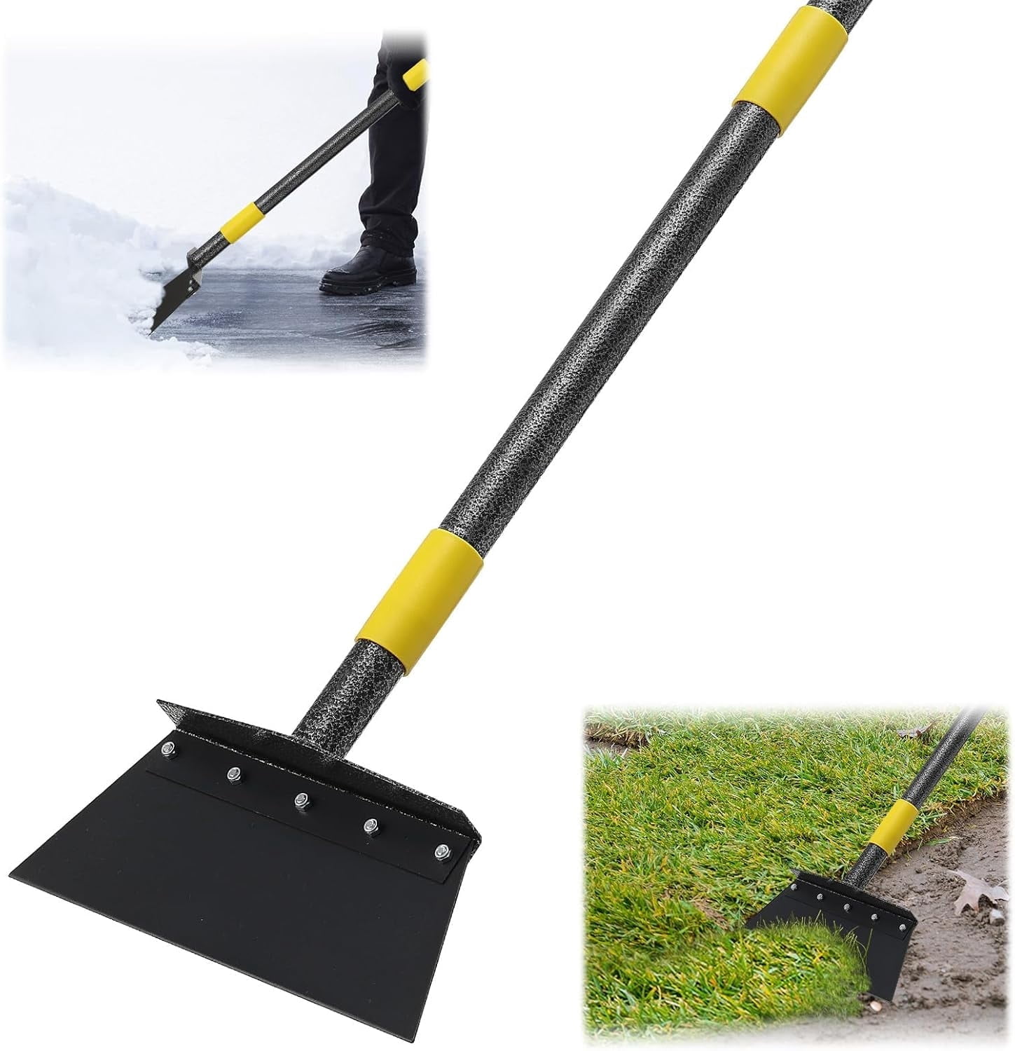 Fly Hawk, Ice Snow Shovel, 60" Adjustable, Heavy Duty Flat Scraper ...