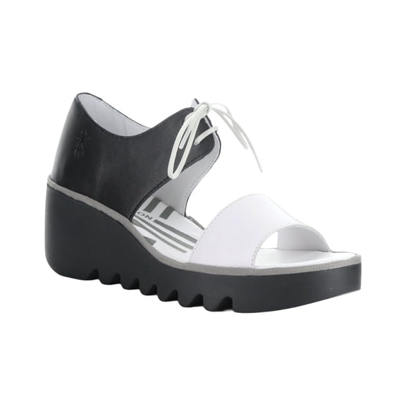 FLY London Bexy Leather Sandal, 41, White - Walmart.com