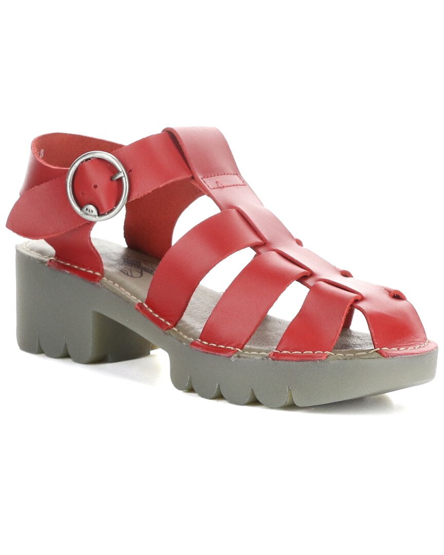 FLY London Emme Leather Sandal, 40 - Walmart.com