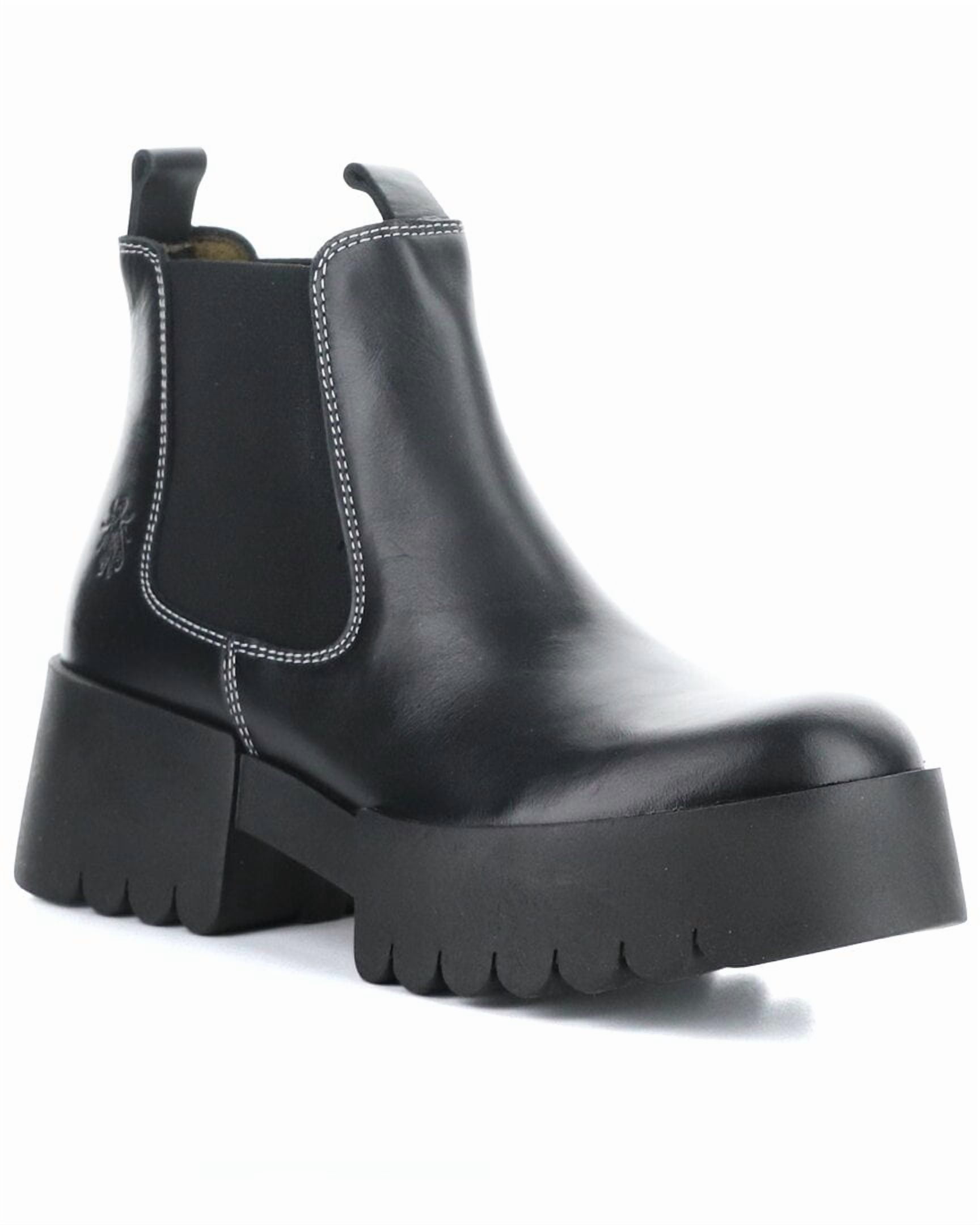 FLY London Exia Leather Boot, 36, Black - Walmart.com
