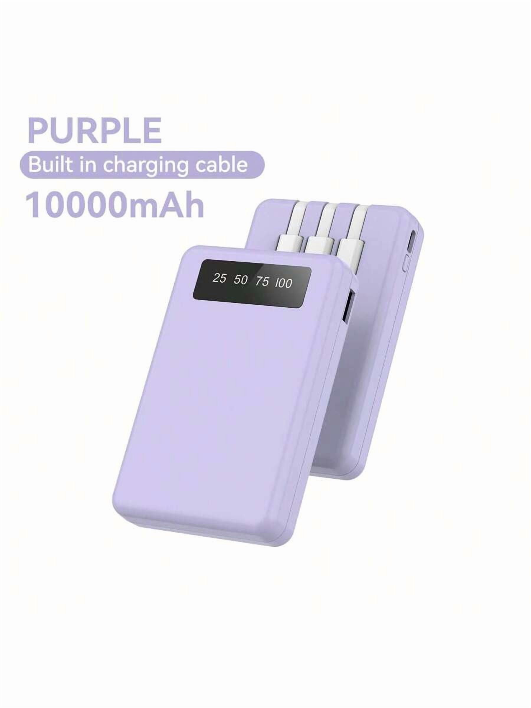 FLYARROW 10,000mAh Mini Portable Charger - 4 USB Outputs, Built-In Type ...