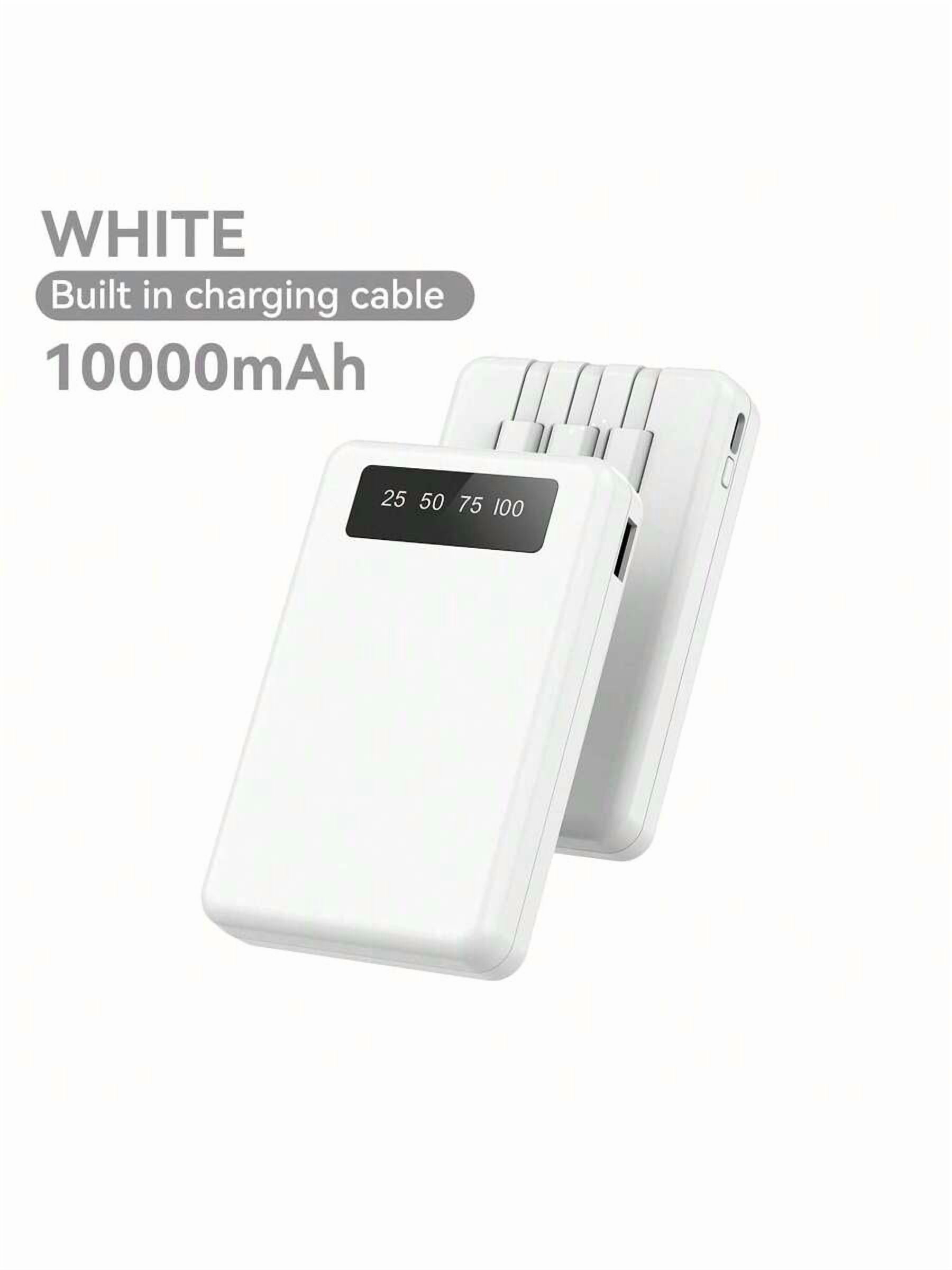 FLYARROW 10,000mAh Mini Portable Charger - 4 USB Outputs, Built-In Type ...