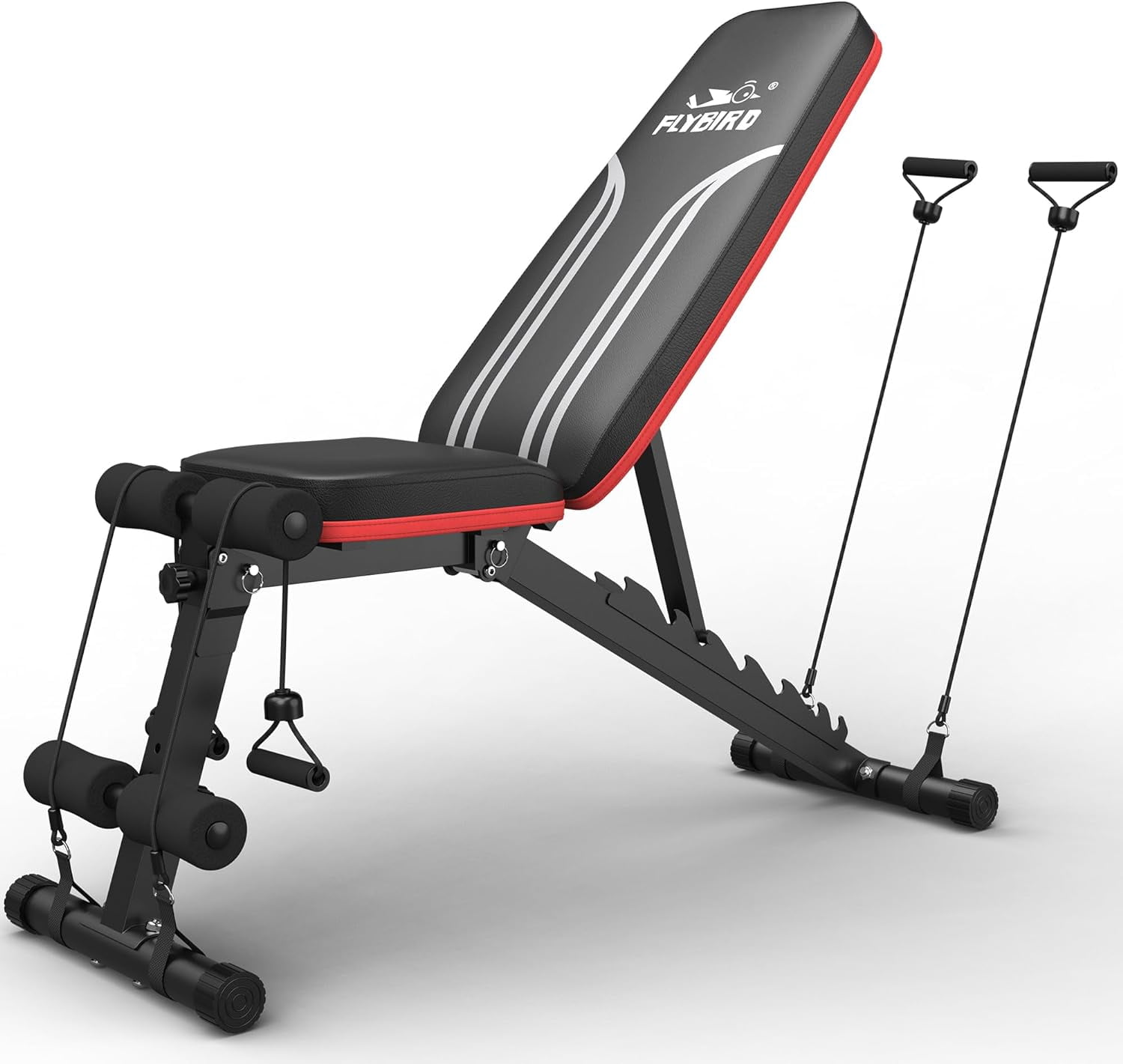 FLYBIRD Adjustable Weight Bench Workout Bench for Home Gym, 15 Degree ...