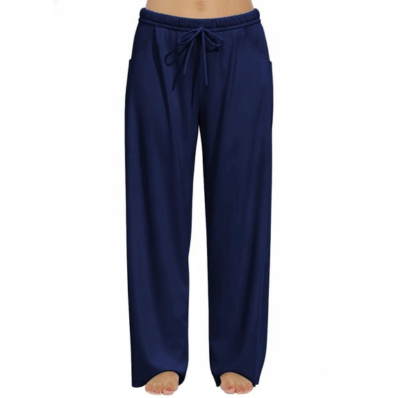 FLYCURVY Plus Size Women Pajama Pants Soft Long Sleep Lounge Pants ...
