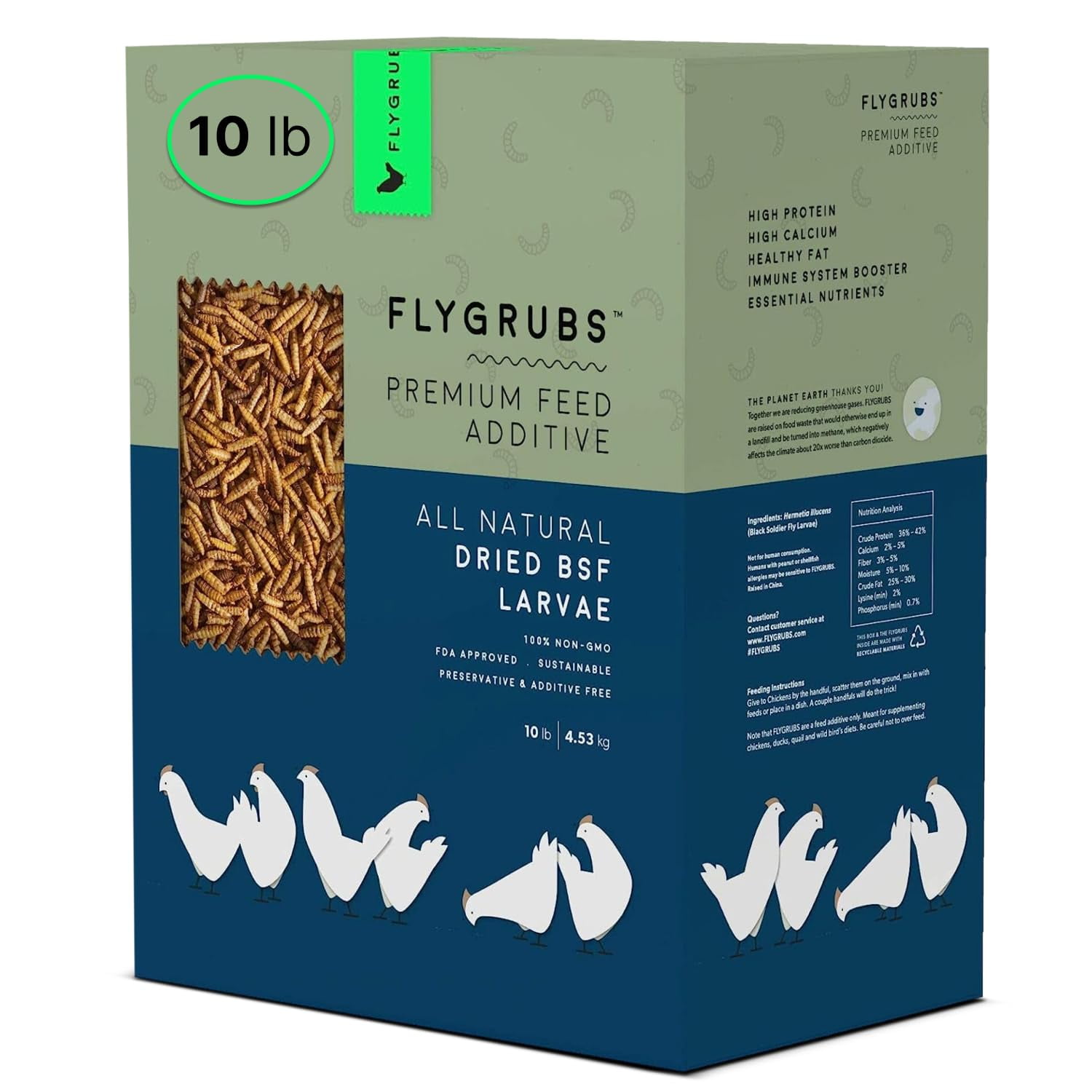Free Shipping! FLYGRUBS Black Soldier Fly Larvae Treats (10 lb) - More ...
