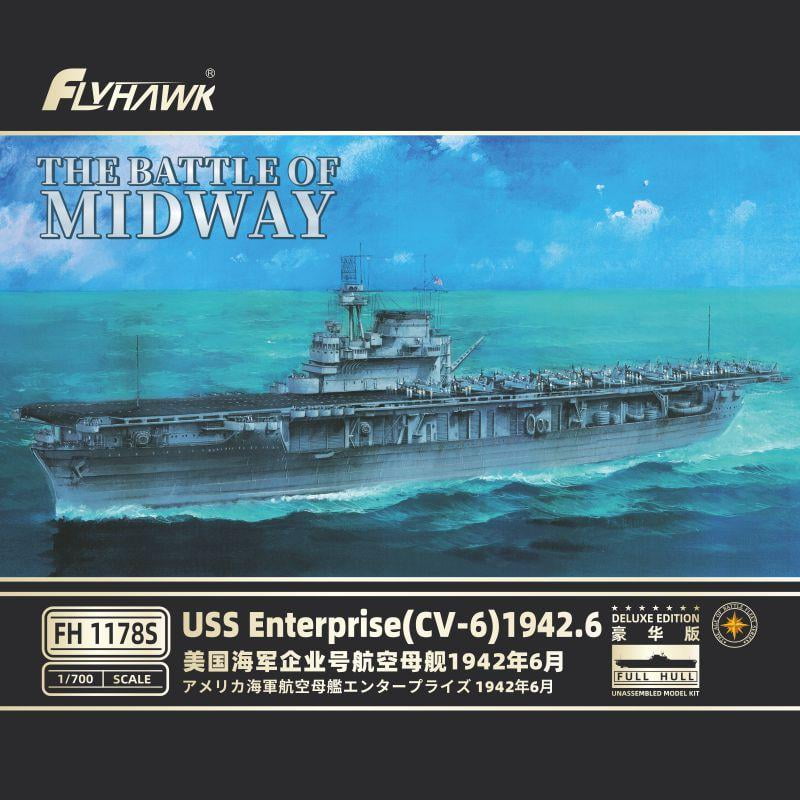 FLYHAWK FH1178S 1/700 Scale USS Enterprise 1942 Deluxe Edition Assembly ...