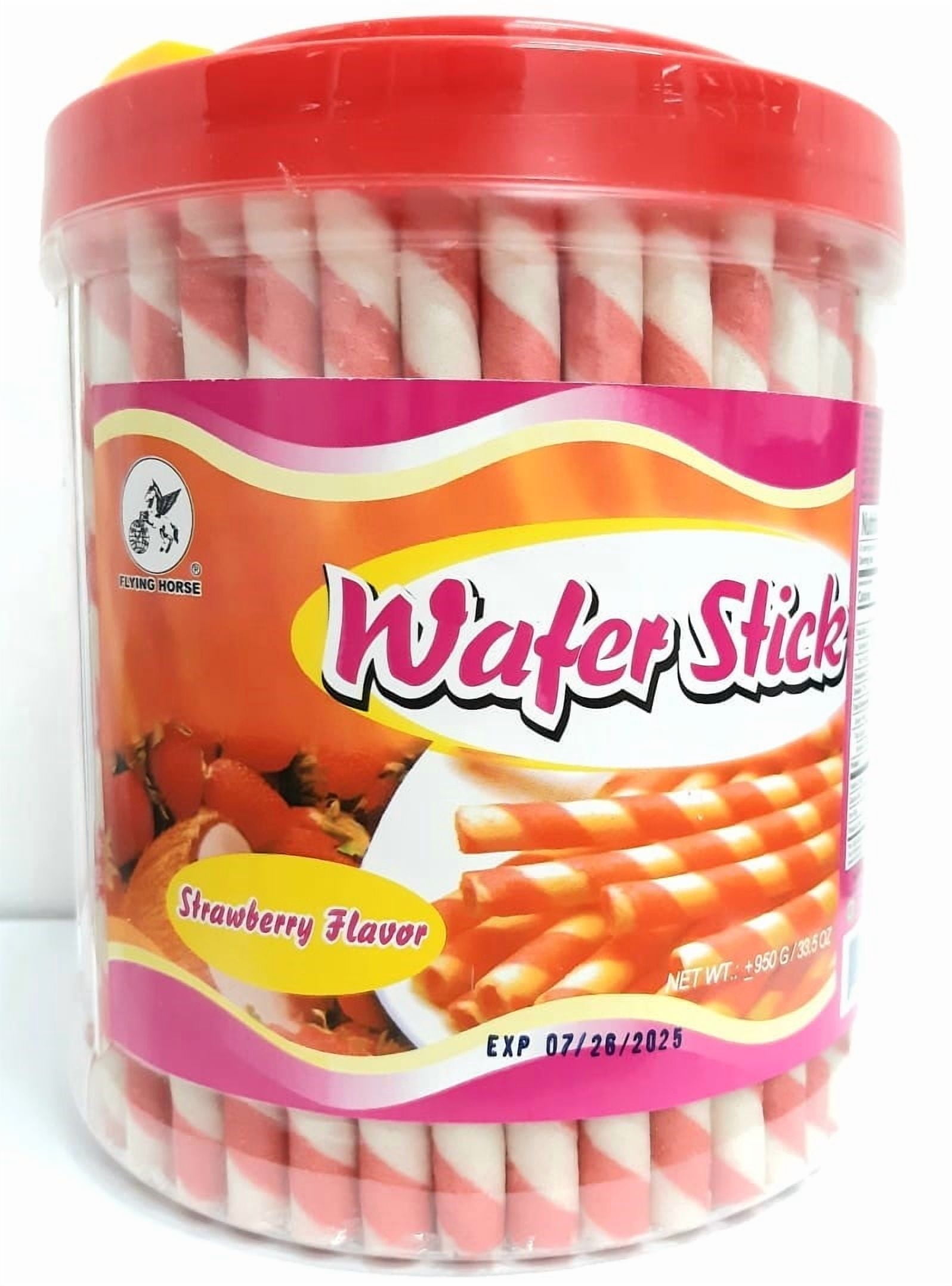 Flying Horse Wafer Stick Strawberry Crispy Cookies, 33.5oz - Walmart.com