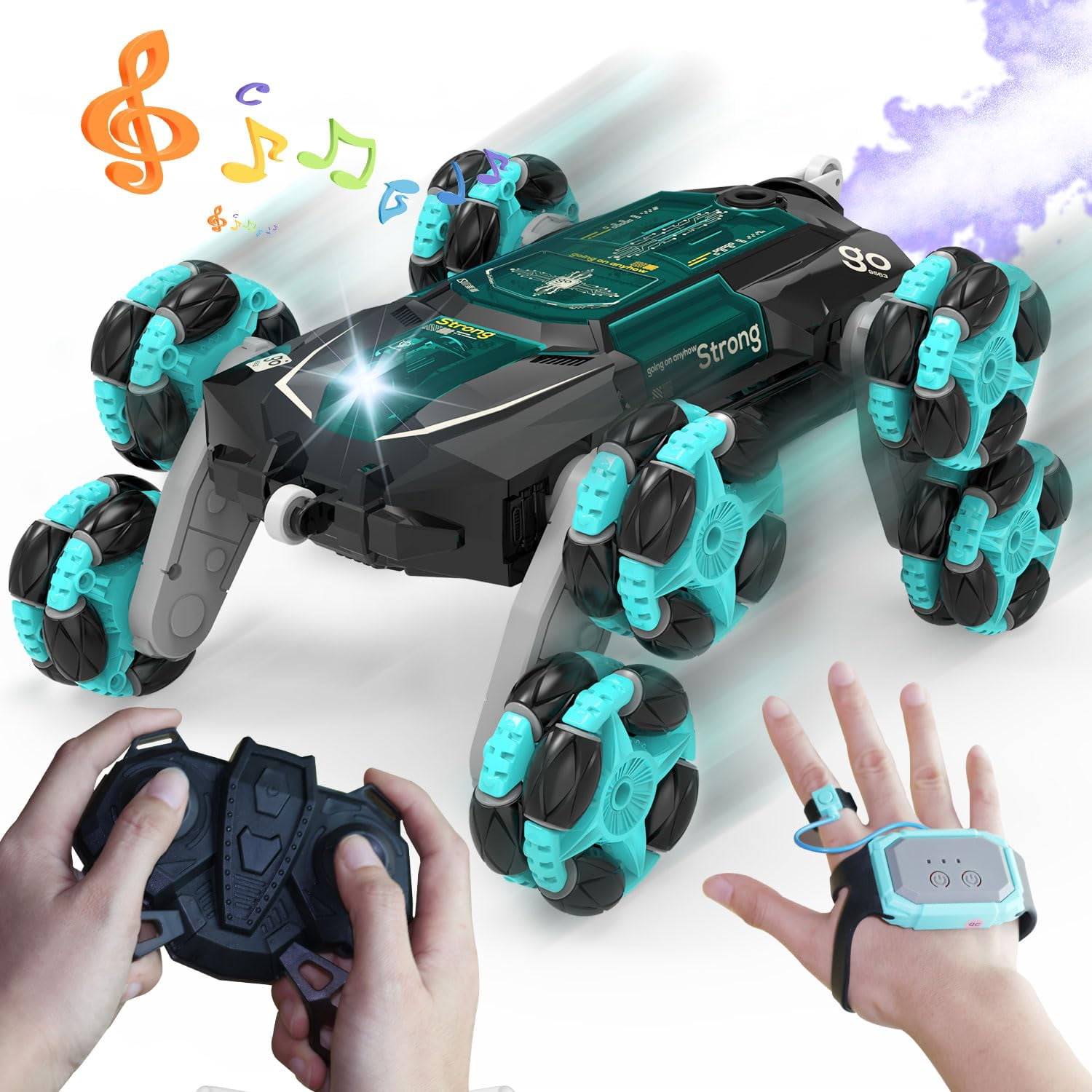 FLYNOVA Gesture Control RC Car Toys for Boys 8-13, 2.4Ghz 8WD Stunt ...