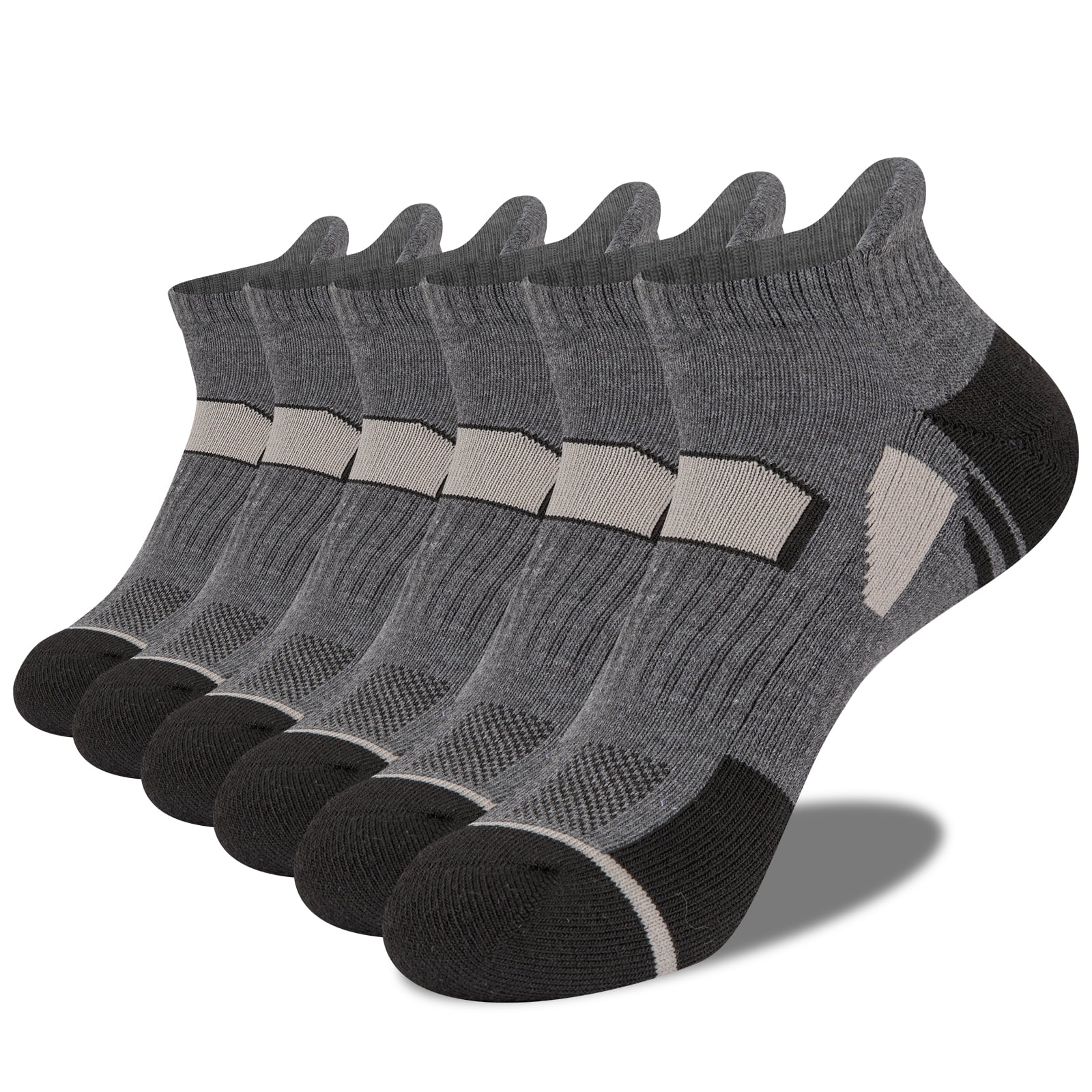 FLYRUN Mens Ankle Socks Low Cut Breathable Socks Athletic Cushioned ...