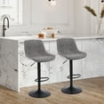 FLYSKY Modern Swivel Bar Stools Set of 2, Adjustable Height, Counter ...