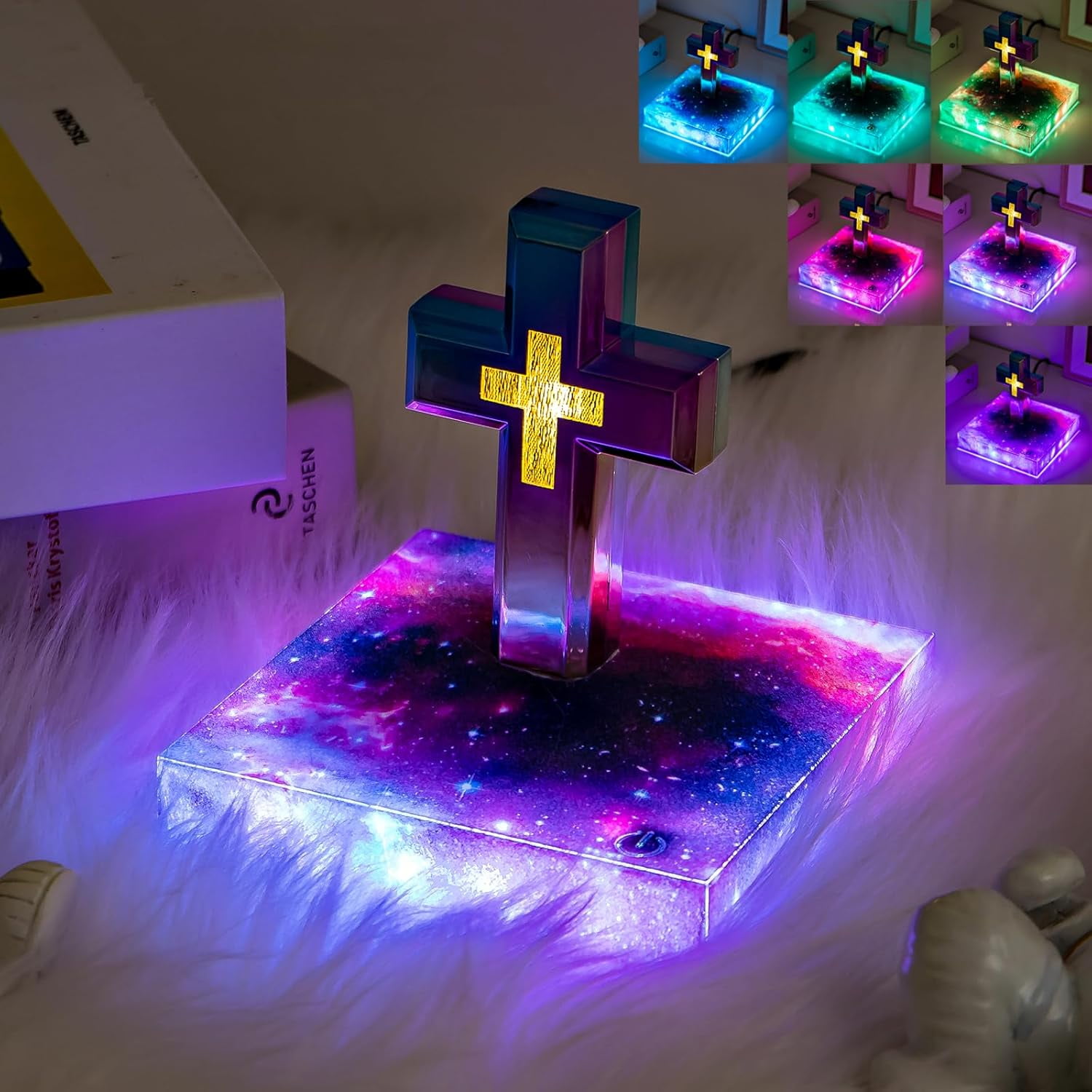 FLYSWITCH Magnetic Levitating Cross Lamp Floating Jesus Light Christ ...