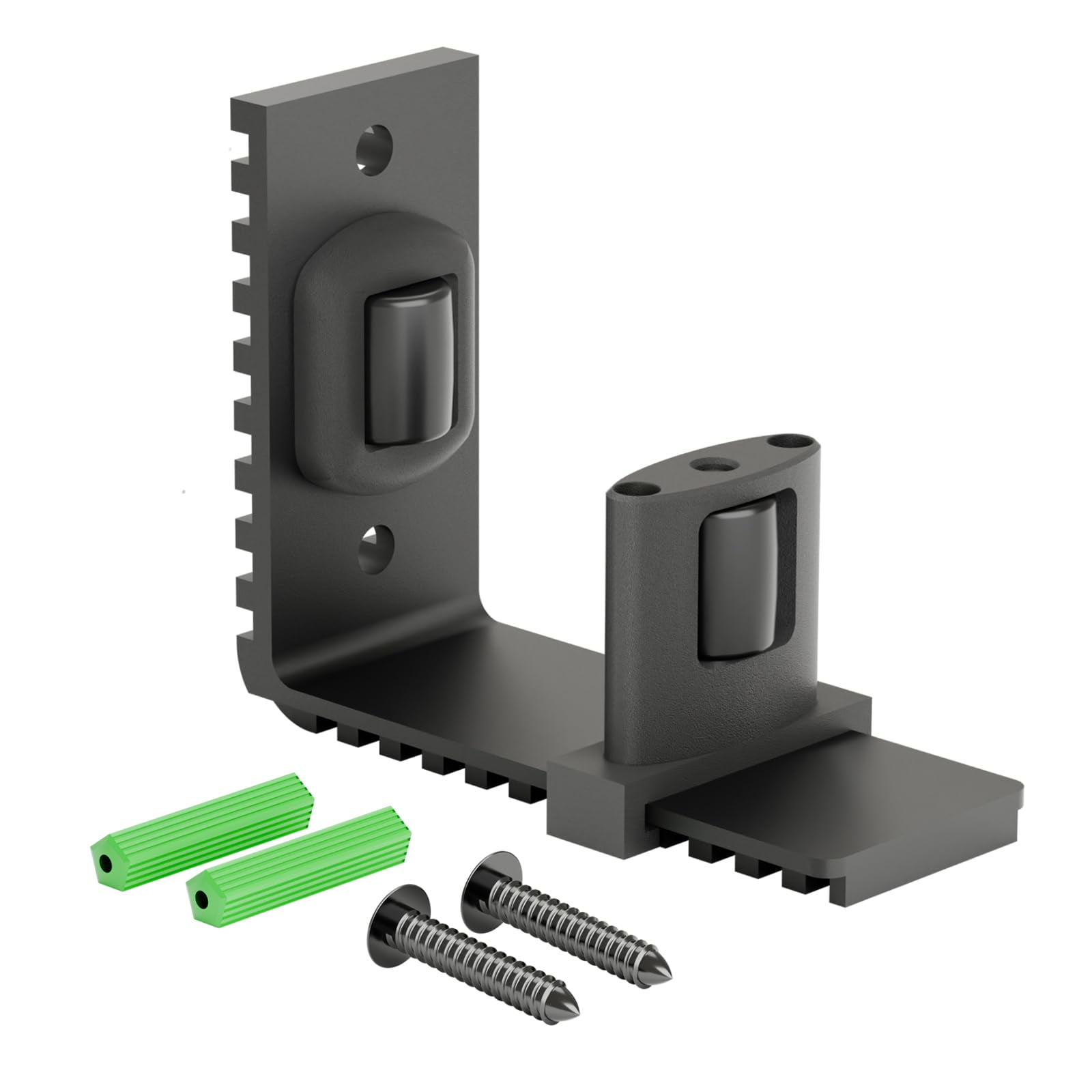 FLYVLIEG Barn Door Floor Guide, Black, Aluminum, Wall Barn Door Guide ...