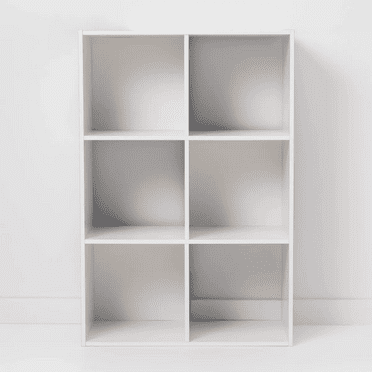Furinno Cubicle Open Back Decorative Cube Storage Organizer, 4-Cube ...