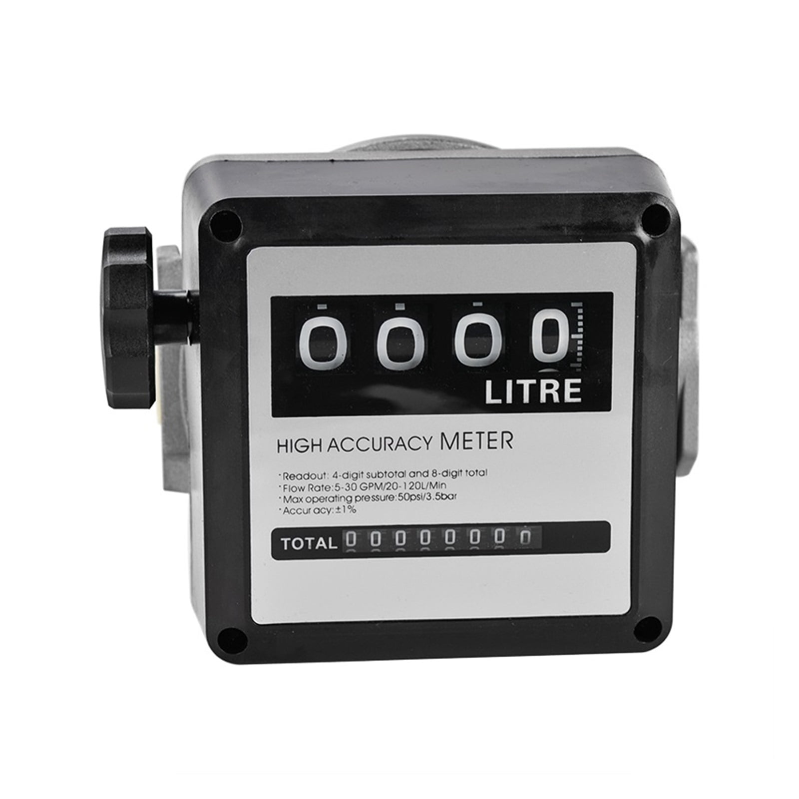 FM-120 4 Digital Gasoline Fuel Petrol Oil Flow Meter, 20-120L/Min for ...