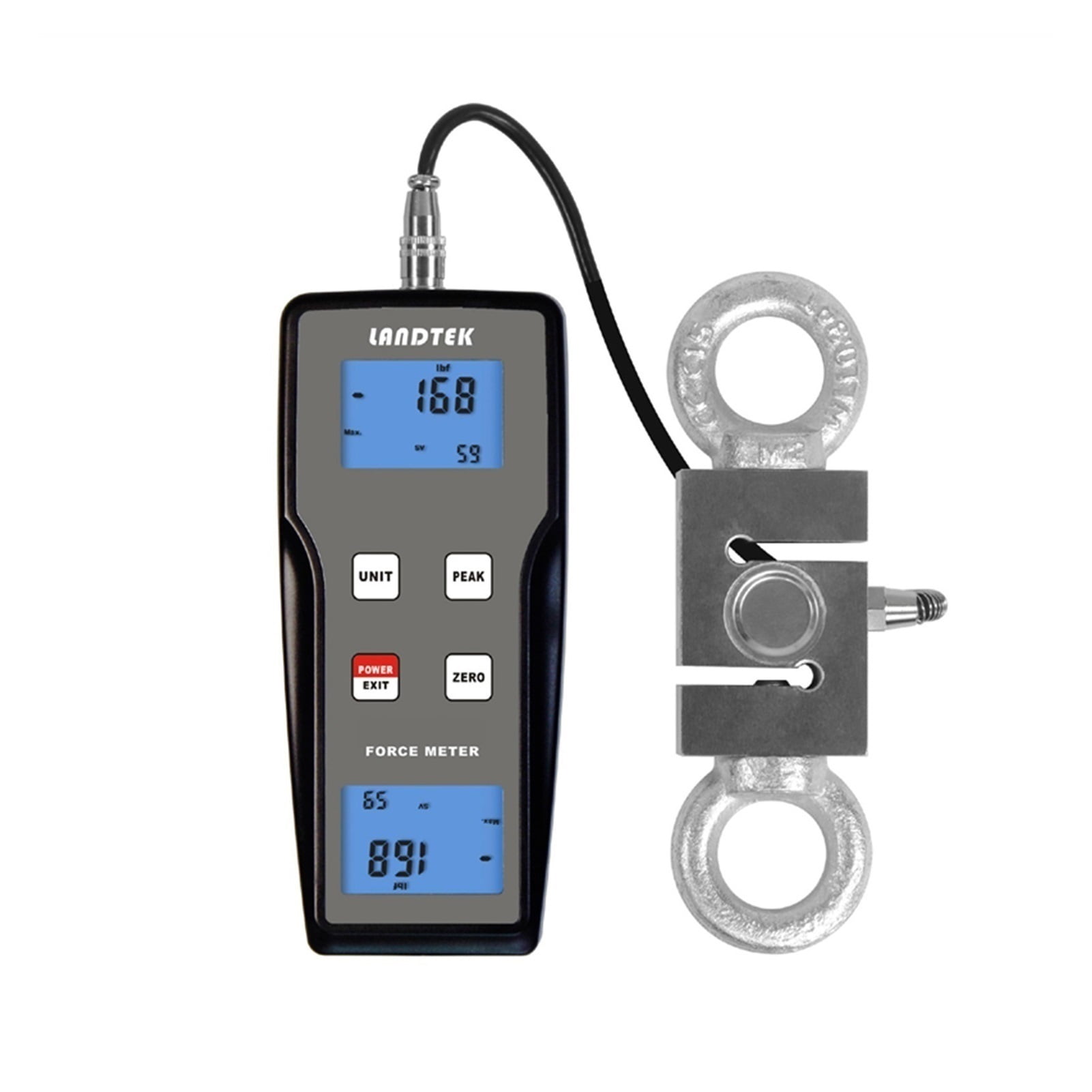 FM-204-200K Digital Push Tension Force Meter Dynamometer Mechanical ...