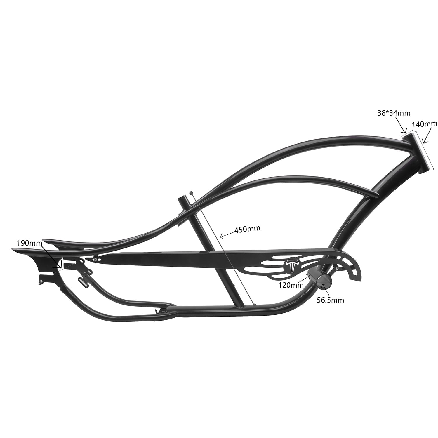 Tracer Bronco Lowrider Stretch Bike Frames, for 26*3.0 Fat Tire ...