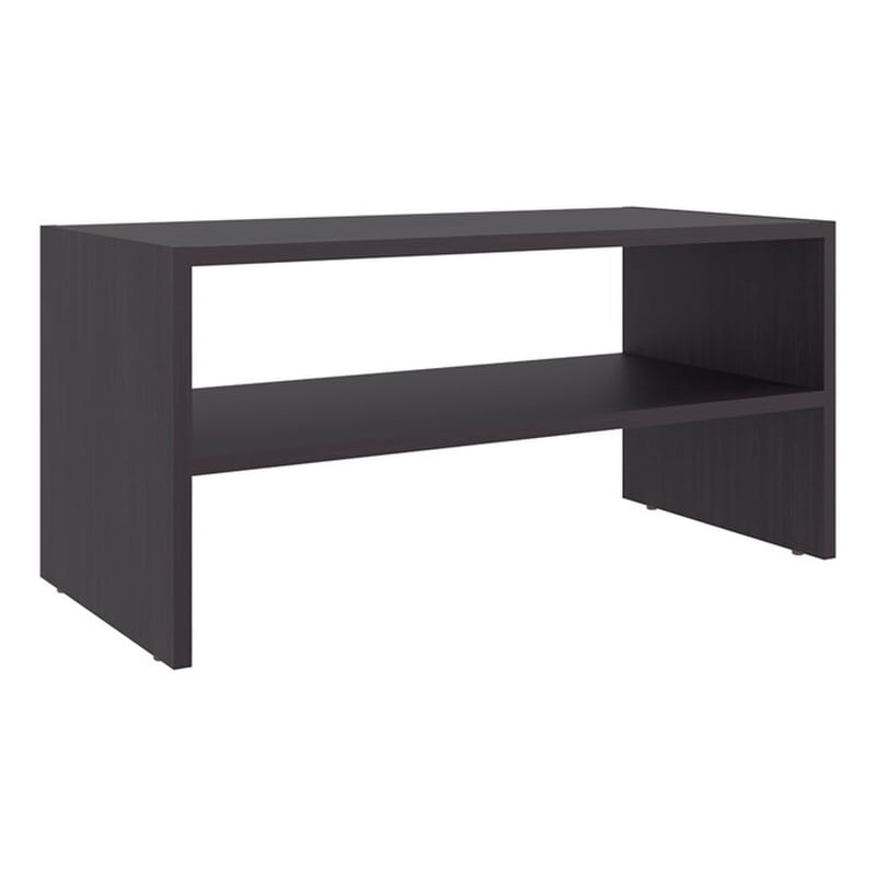FM FURNITURE Norris shoe rack in melamine with 2 shelves Wenge ...