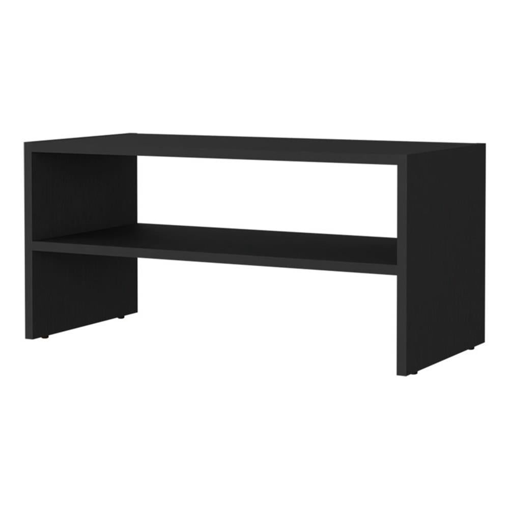 FM FURNITURE Norris shoe rack in melamine with 2 shelve Black - Walmart.com