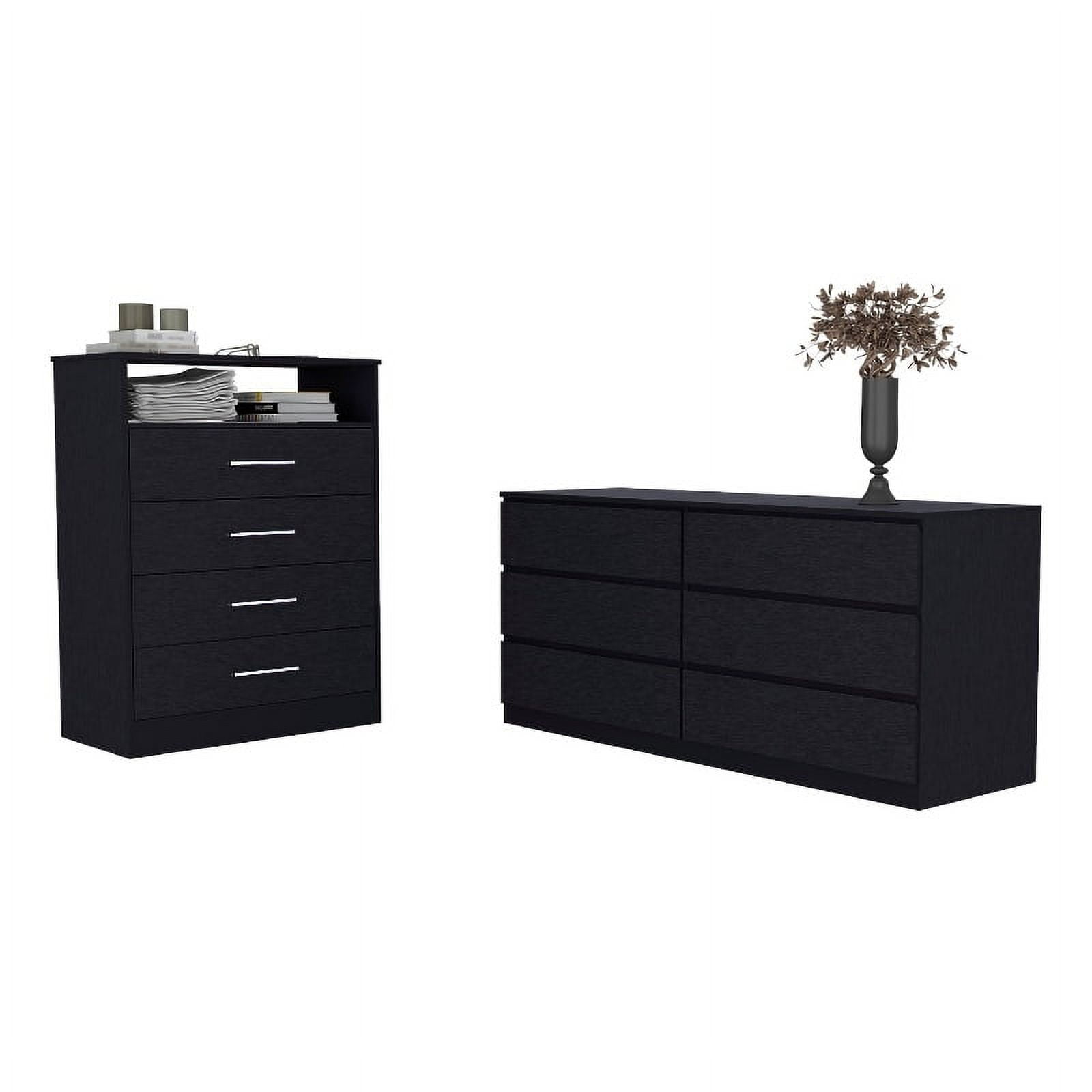 FM FURNITURE Tryon 2-Piece Bedroom Set with Dresser and Double Dresser ...