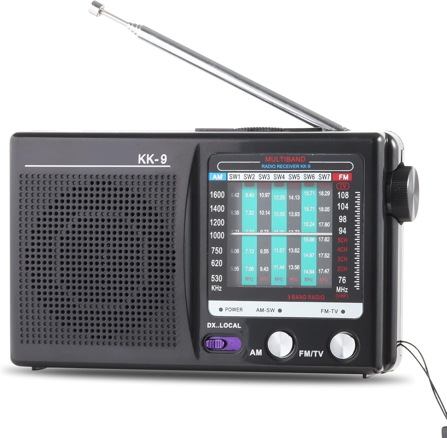 AM FM Portable Radio, 3 Band Personal Transistor Radios 2AA Battery ...