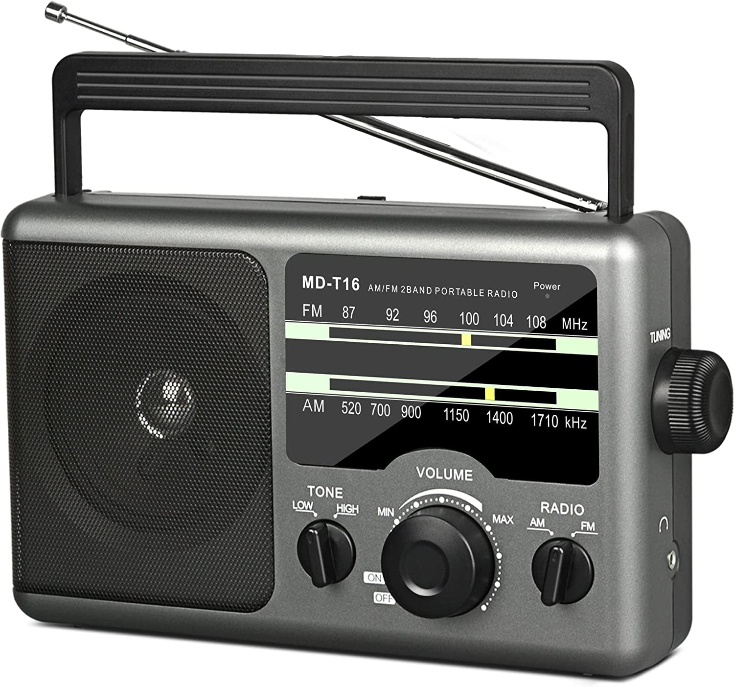 AM FM Portable Radio Battery Operated by 4X D Cell Batteries Or AC ...