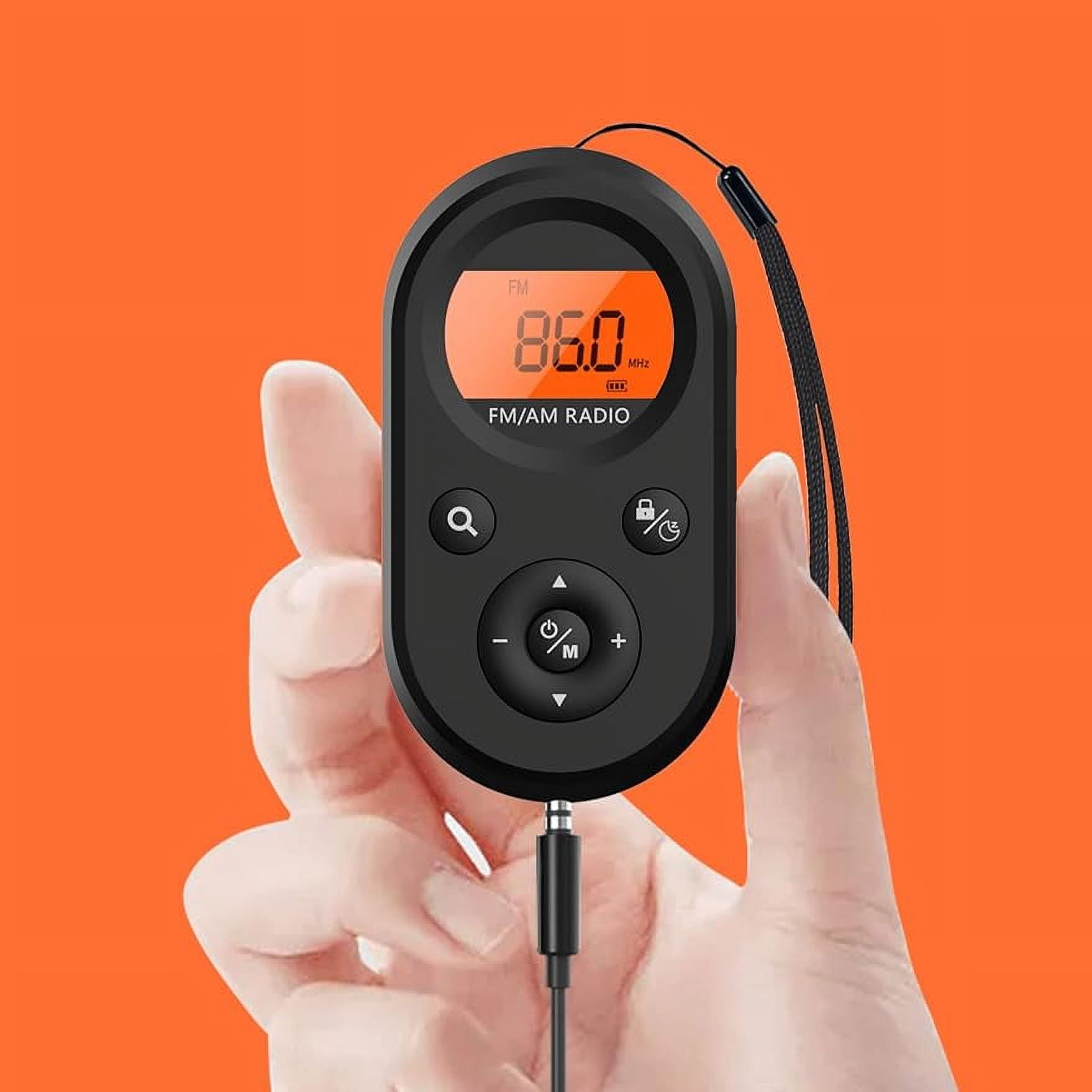 AM FM Portable Radio,Personal Pocket Radio Rechargeable with Best ...