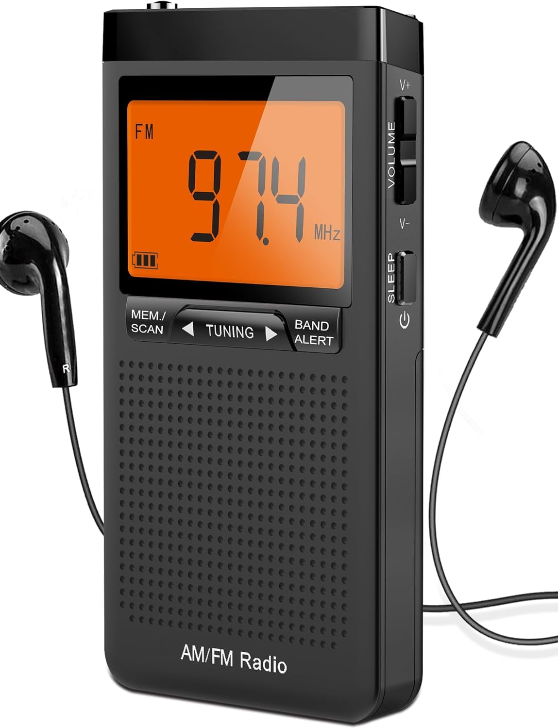 AM FM Portable Radio Personal Radio with Excellent Reception Battery ...
