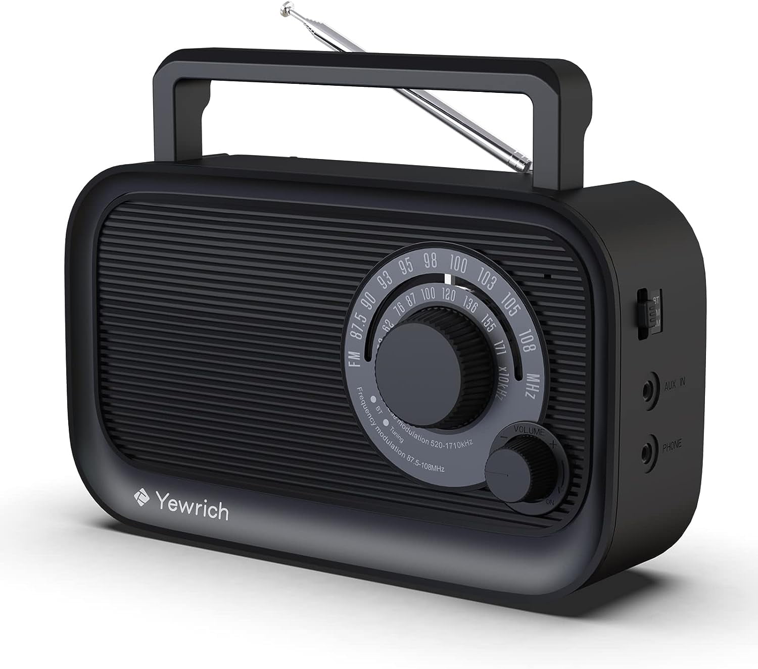 AM FM Radio with Best Reception, Bluetooth Speaker Portable Radio, DSP ...
