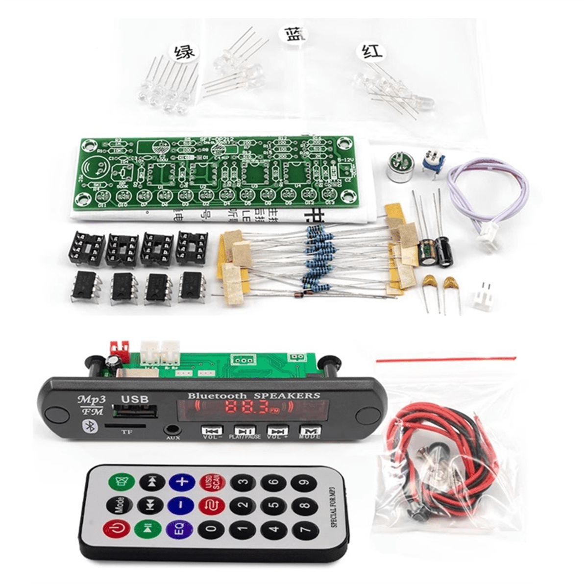 FM Radio DIY Electronics Kit Bluetooth 5.0-Compatible Speaker with ...