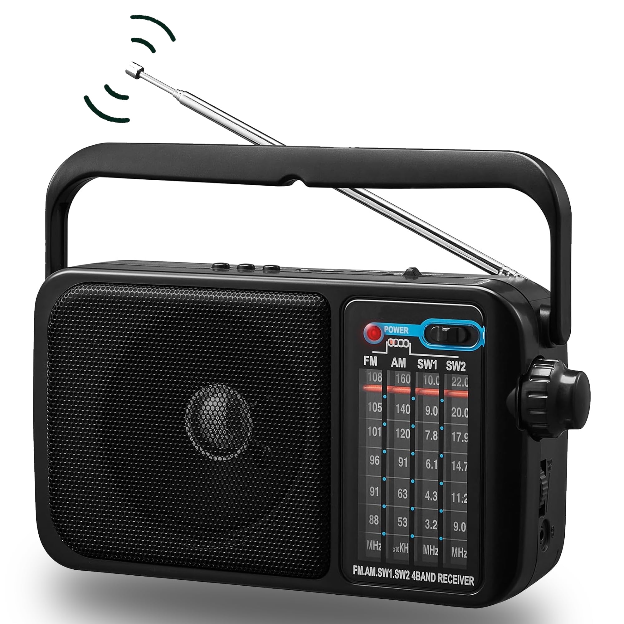 AM FM Radio with Reception, Battery Operated Analog Radio, Portable AM ...