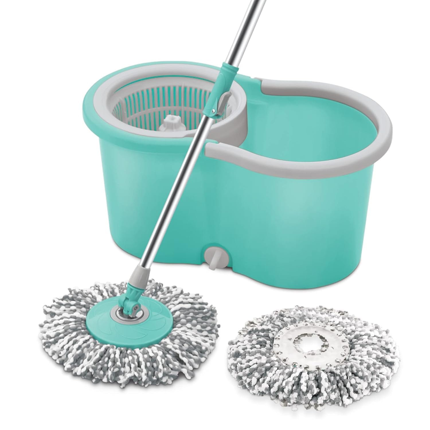 FM Sales Spin Mop with 1 Microfiber Refills Pocha for Floor Cleaning ...